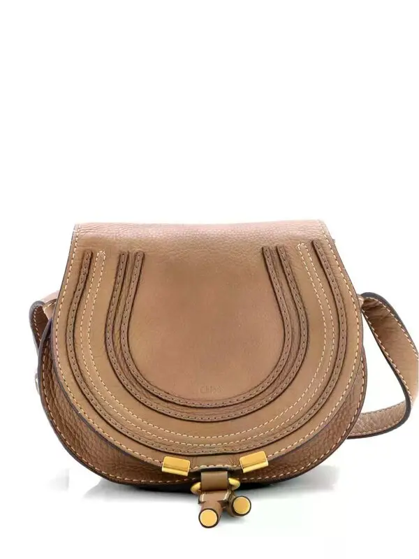 Chloé Marcie Leather Small Crossbody Bag - Brown
