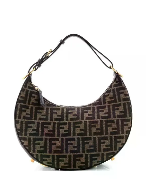 Fendi Graphy Bag Zucca Canvas Small Hobo Bag - Brown