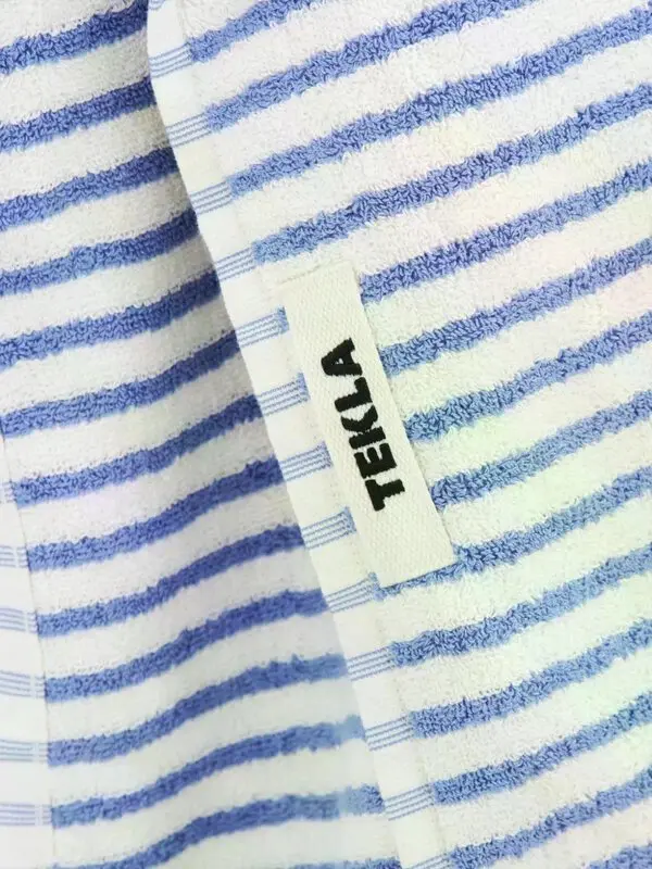 TEKLA Striped Terry Towel - White