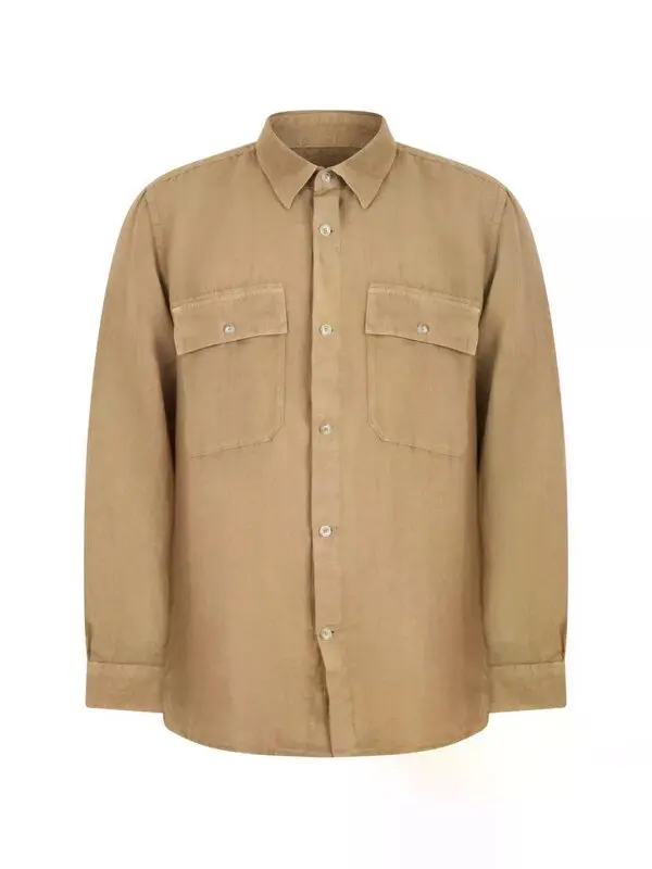 120% Lino Flap-pockets Linen Shirt