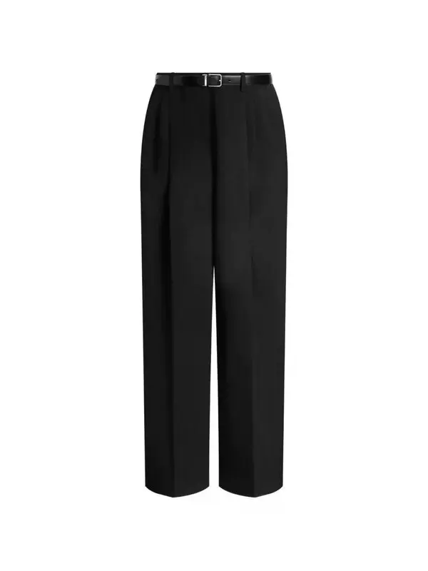 Dolce & Gabbana Wool Gabardine Trousers - Black