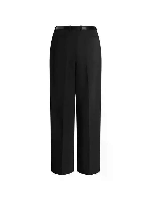 Dolce & Gabbana Wool Gabardine Trousers - Black