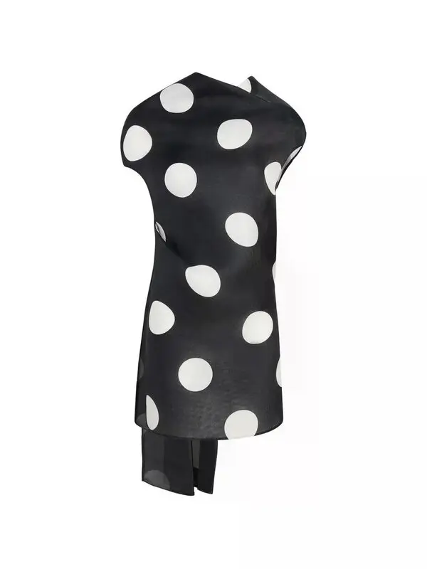 Khaite Polka-dot Silk Dress - Black