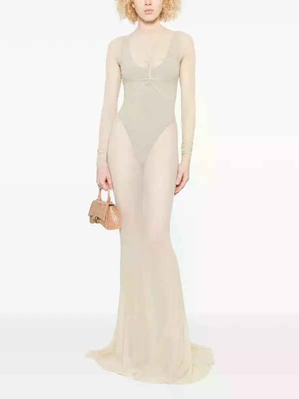 Rick Owens Long-sleeve Maxi Dress - Neutrals