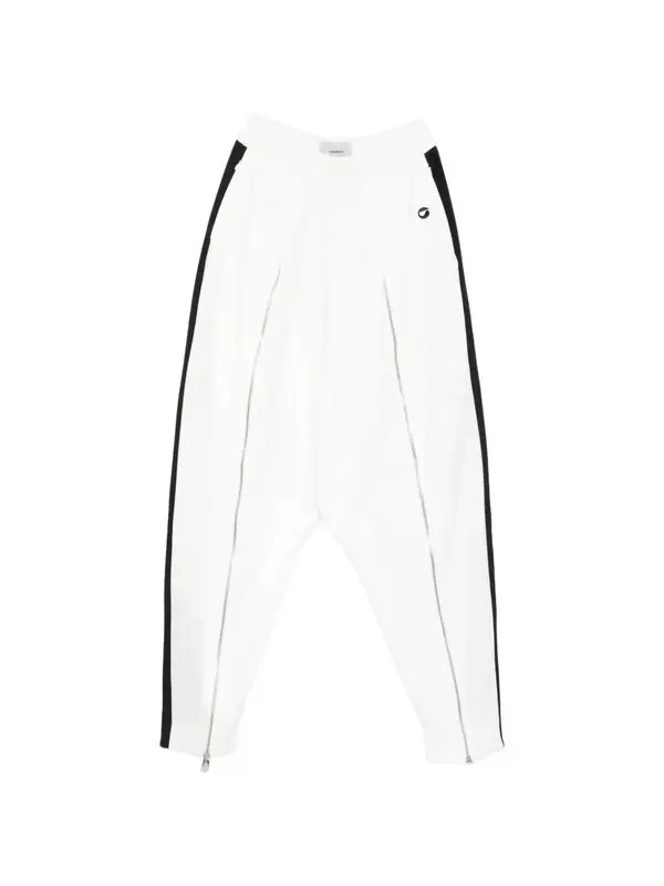 Coperni Zip-embellished Stripe Trousers - White