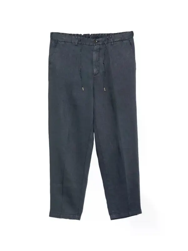 BRIGLIA 1949 Linen Trousers - Blue