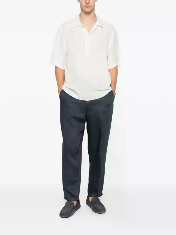BRIGLIA 1949 Linen Trousers - Blue