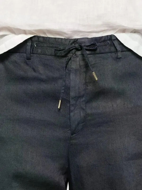 BRIGLIA 1949 Linen Trousers - Blue
