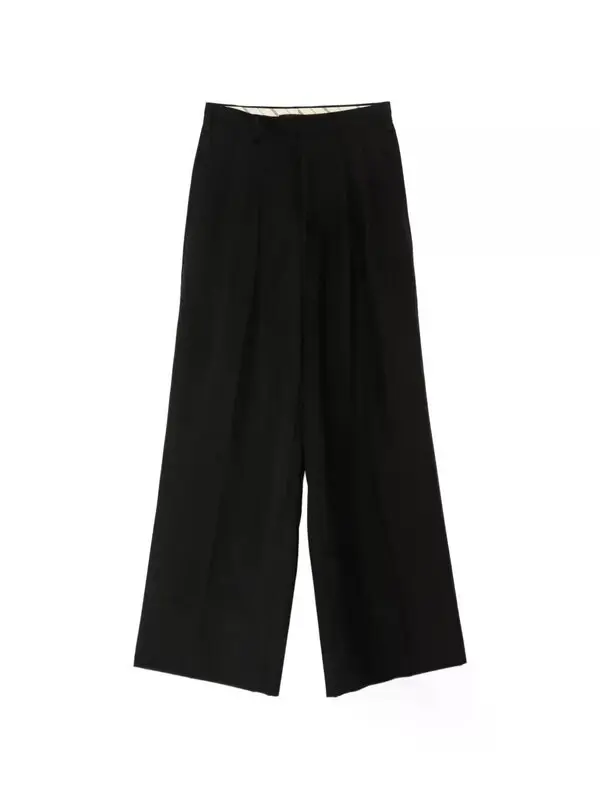 Junya Watanabe Wide Leg Cropped Trousers - Black
