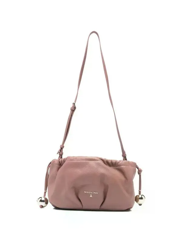 Patrizia Pepe Leather Clutch With Shoulder Strap - Pink