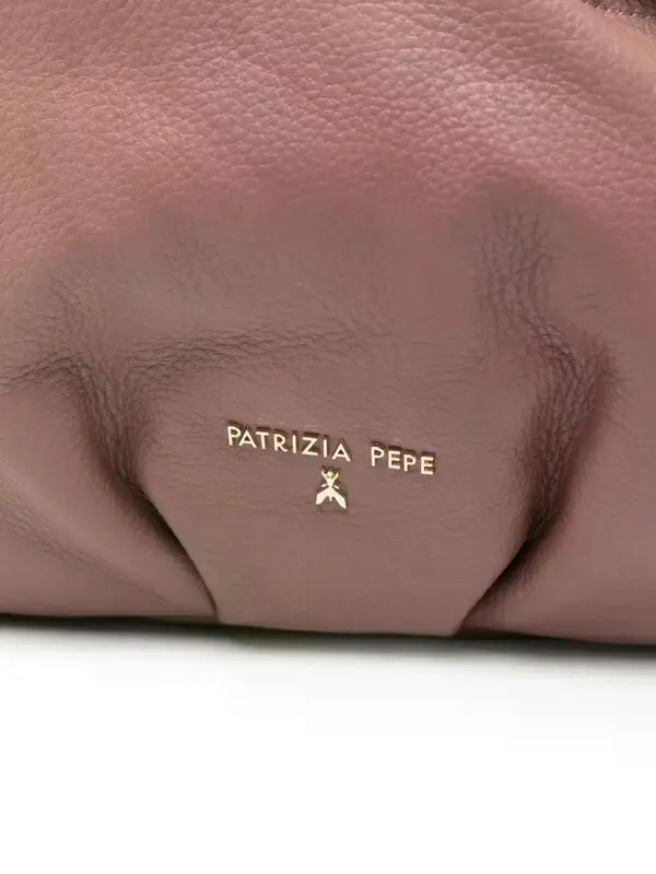 Patrizia Pepe Leather Clutch With Shoulder Strap