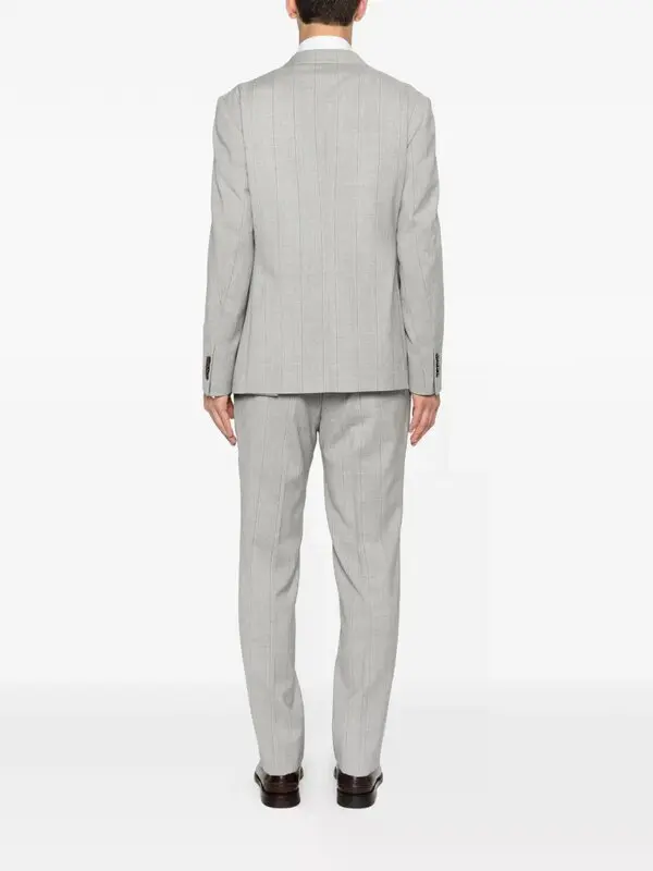 LUIGI BIANCHI MANTOVA Striped-pattern Suit - Grey