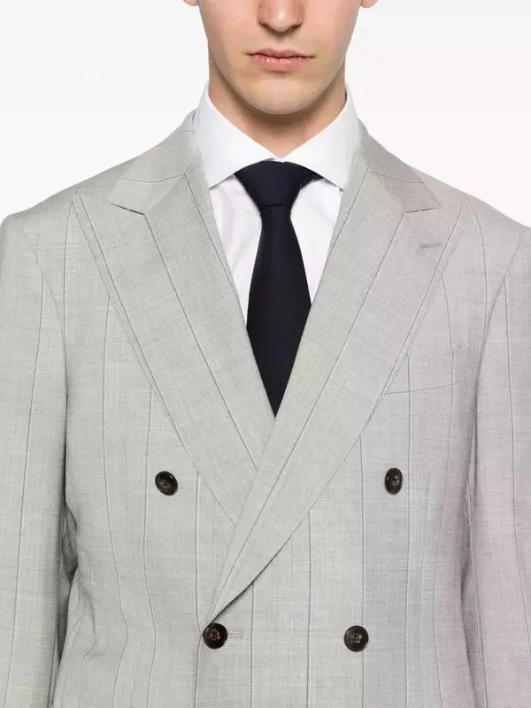 LUIGI BIANCHI MANTOVA Striped-pattern Suit - Grey