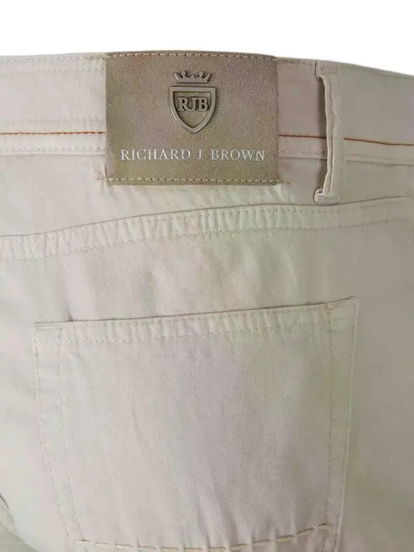 RICHARD J. BROWN Logo-patch Jeans - Neutrals