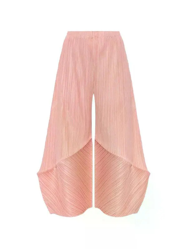 Issey Miyake Pleated Wide-leg Trousers - Pink