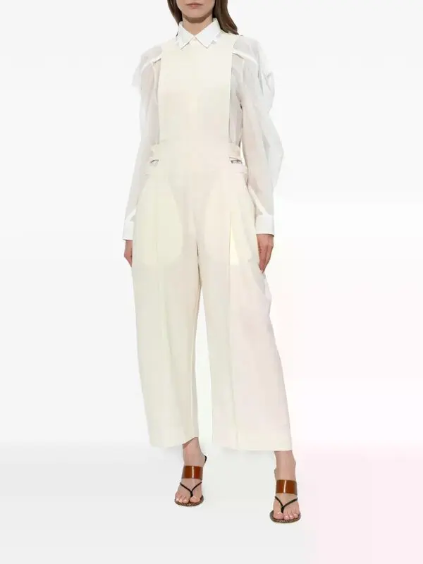 Issey Miyake Button Detail Cutout Jumpsuit