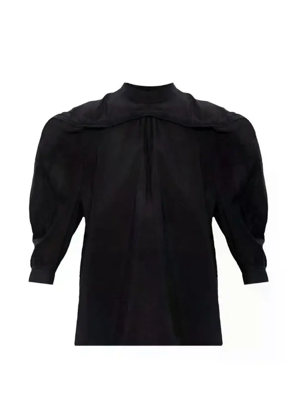 Issey Miyake Puffed-sleeve Blouse - Black