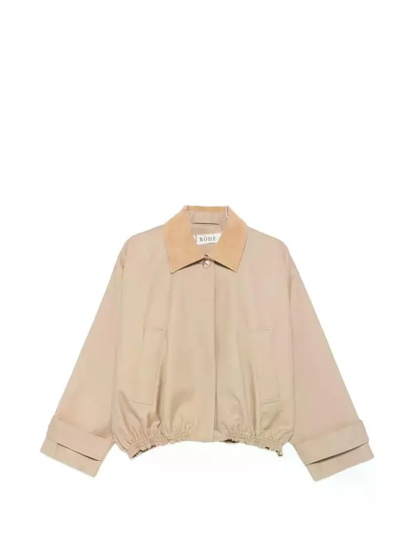 RÓHE Contrast-collar Bomber Jacket - Neutrals