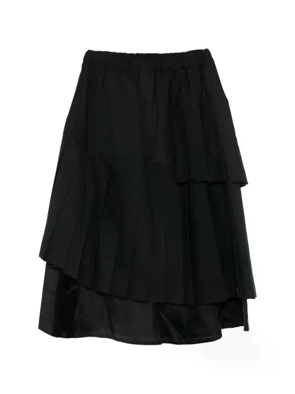 Noir Kei Ninomiya Pleated Asymmetrical Skirt