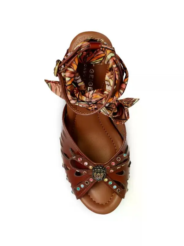 Kurt Geiger Butterfly Platform Sandals - Brown