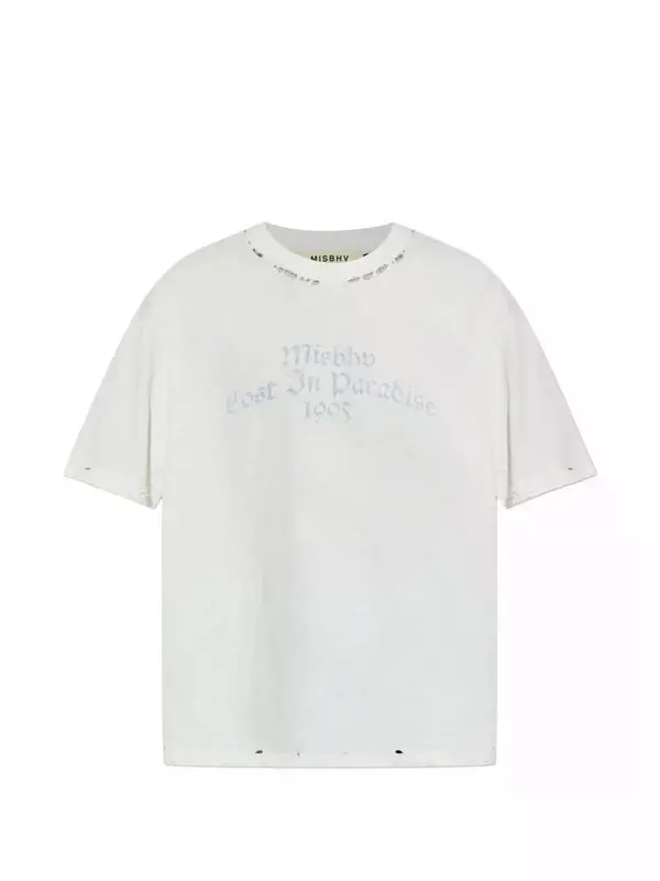 MISBHV Text-print T-shirt - Neutrals