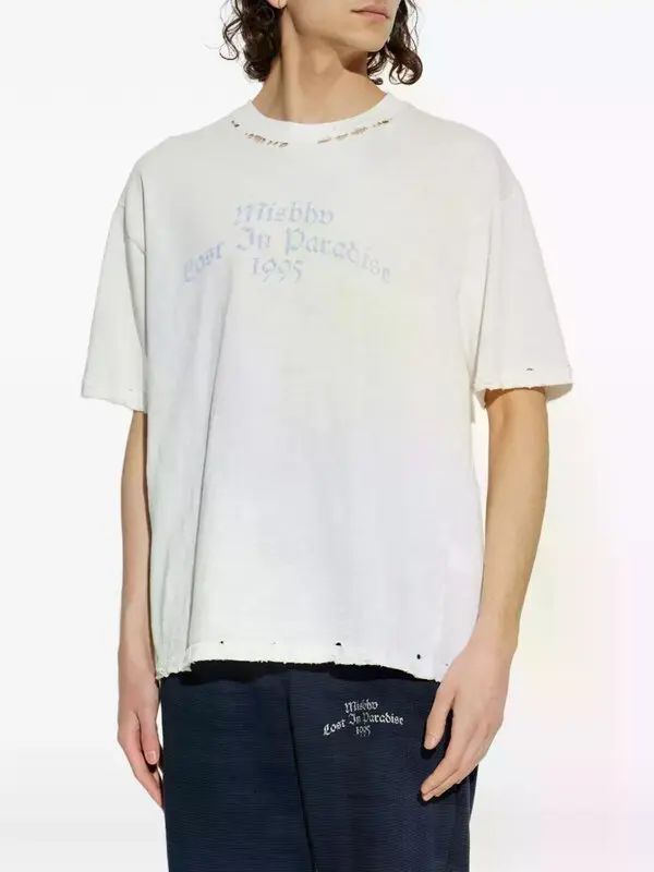MISBHV Text-print T-shirt - Neutrals