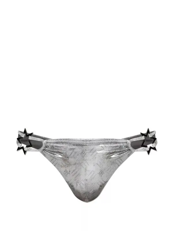 MISBHV Star-appliqué Bikini Bottoms - Silver