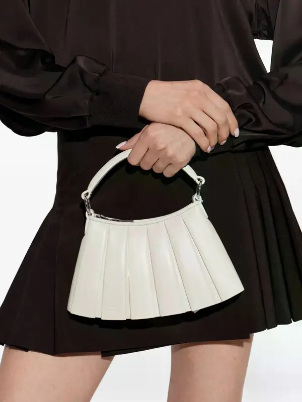 Lacoste Small Lenglen Pleated Tote Bag - White