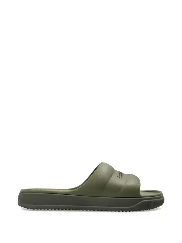 Moncler Logo-embossed Slides - Green