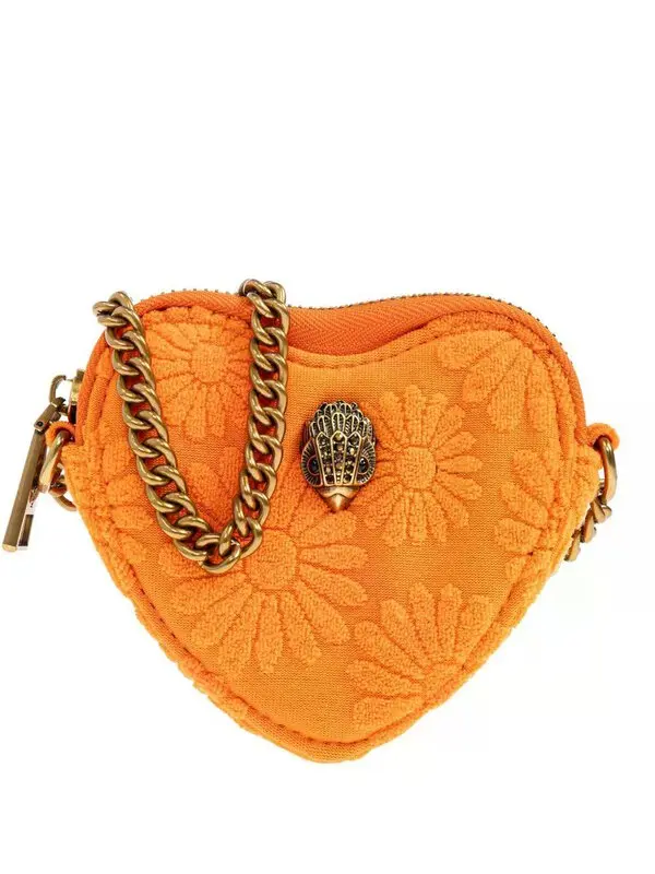 Kurt Geiger Heart-shaped Floral Cross Body Bag - Orange