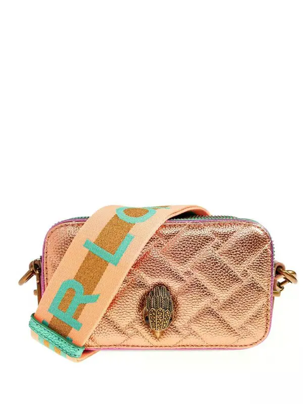Kurt Geiger Small Kensington Quilted Cross Body Bag - Orange