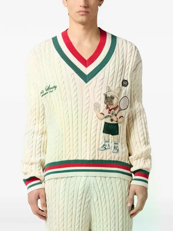 Philipp Plein Tennis Club Sweater - Neutrals