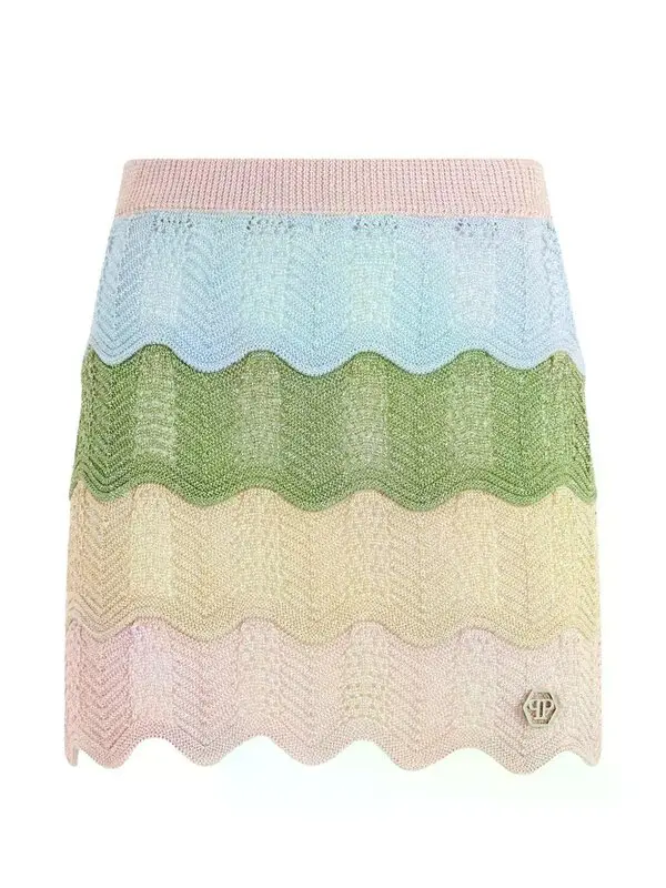 Philipp Plein Mini Wave Skirt - Pink