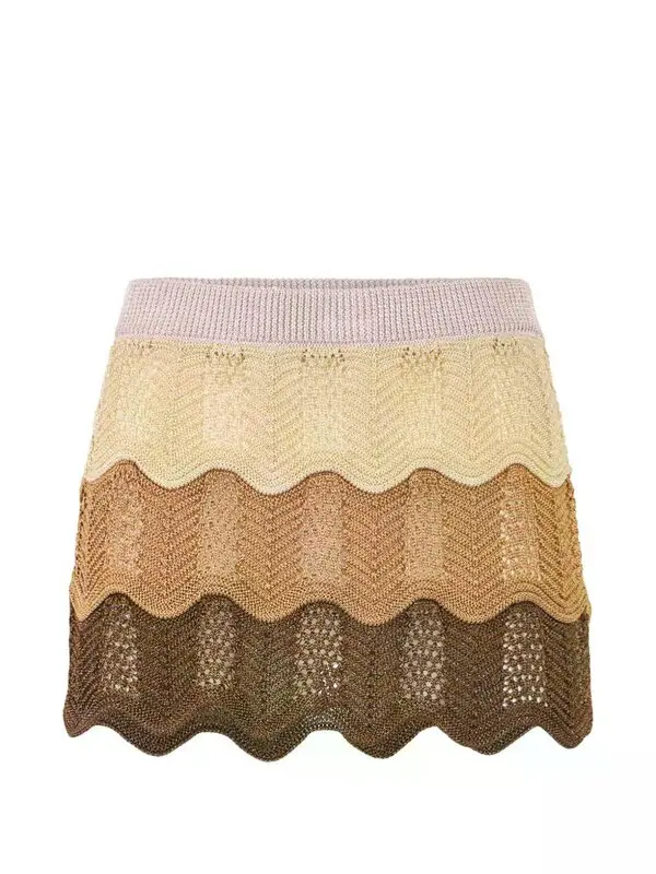 Philipp Plein Wave Mini Skirt - Brown