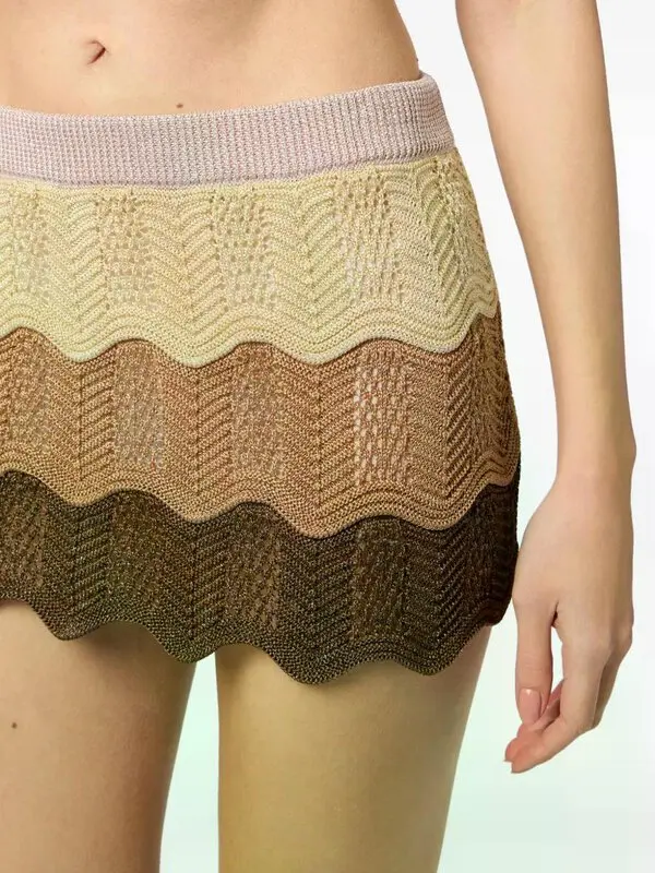 Philipp Plein Wave Mini Skirt - Brown