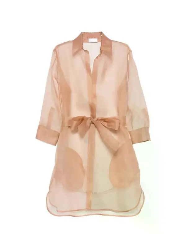MAZZARELLI Organza Sheer Shirt - Neutrals