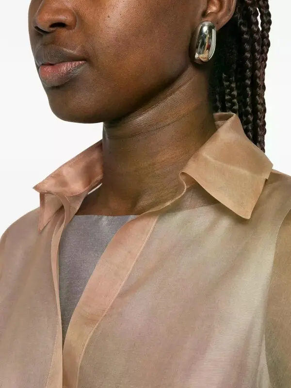 MAZZARELLI Organza Sheer Shirt