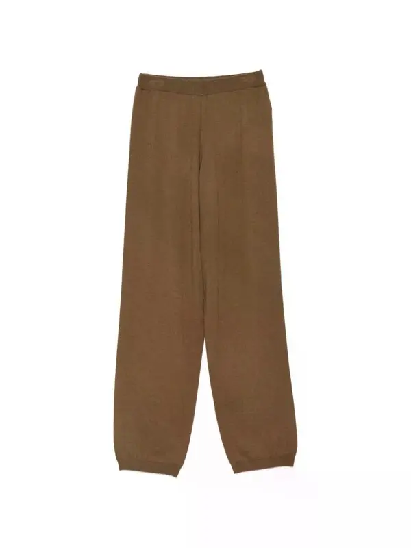 THE FRANKIE SHOP Olia Ribbed Knit Trousers - Brown