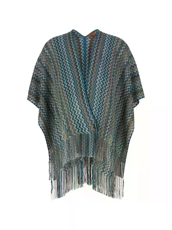 Missoni Chevron Fringe Knitwear - Blue