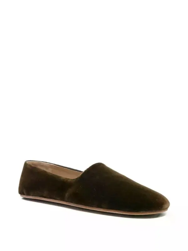 THE ROW Round-toe Flat Sandals - Brown
