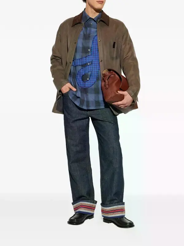 Loewe Plaid Cotton Shirt - Blue