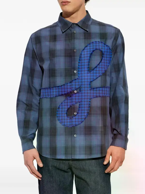 Loewe Plaid Cotton Shirt - Blue