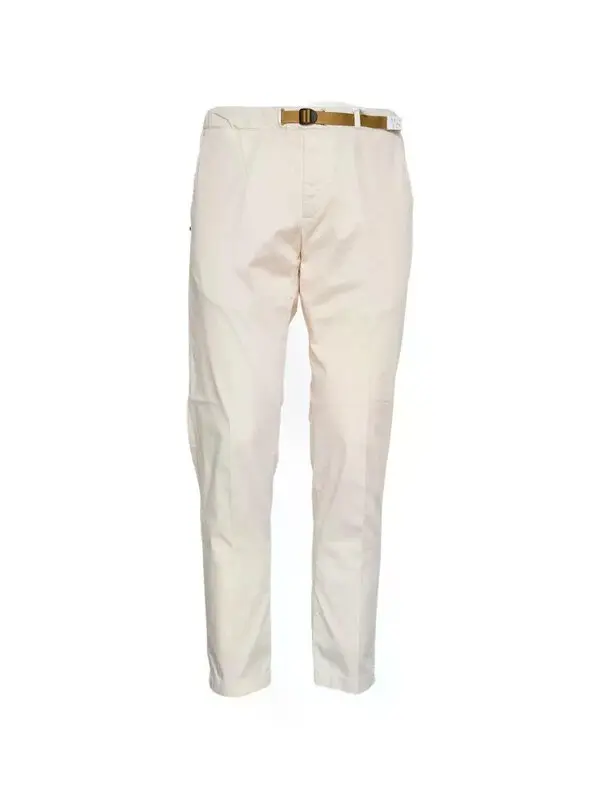 WHITE SAND Satin Trousers - White