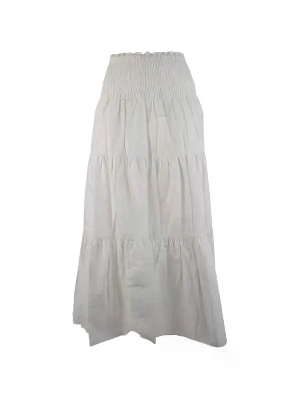 Michael Kors Shirred Tiered Skirt - White