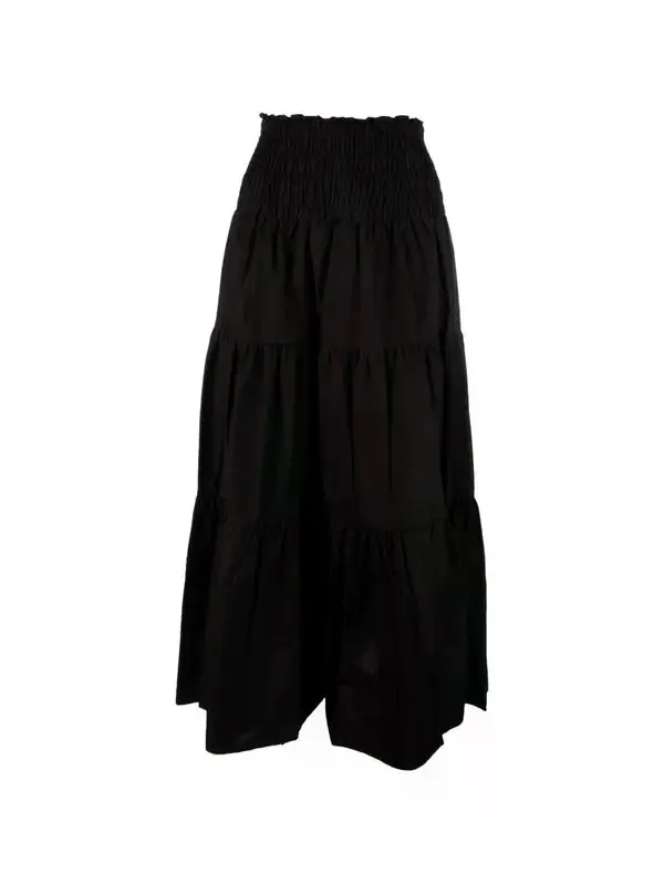 Michael Kors Tiered Shirred Skirt - Black