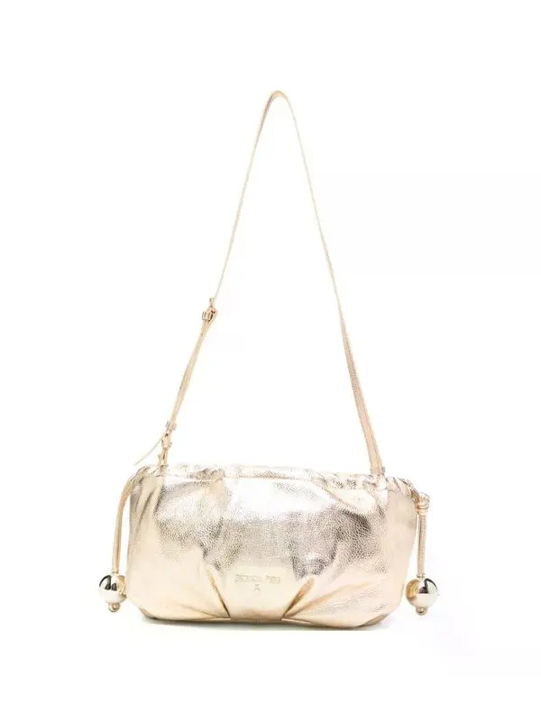 Patrizia Pepe Small Bubble Leather Shoulder Bag - Gold