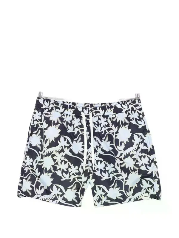 Altea Floral-print Swim Shorts - Blue