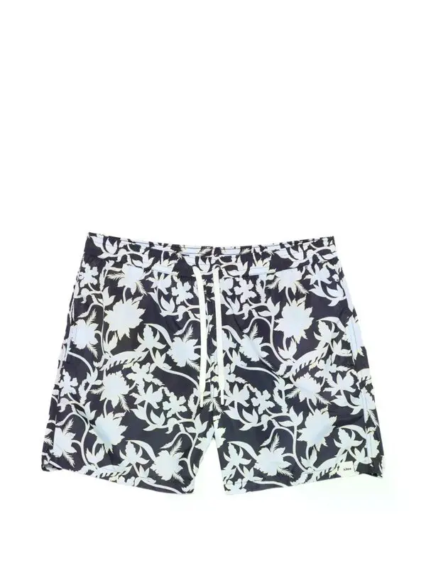 Altea Floral-print Swim Shorts - Blue