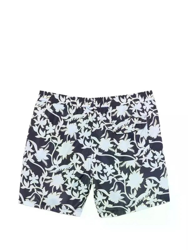 Altea Floral-print Swim Shorts - Blue