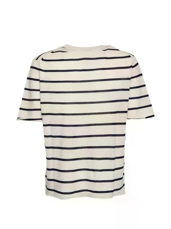 AMARANTO Striped Crewneck T-shirt